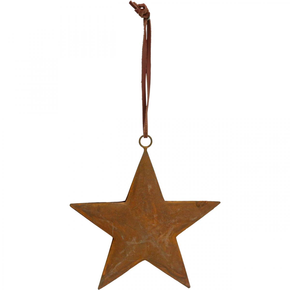 Floristik21.de Weihnachtsanhänger Stern Metallstern Rost Optik H13,5cm ...