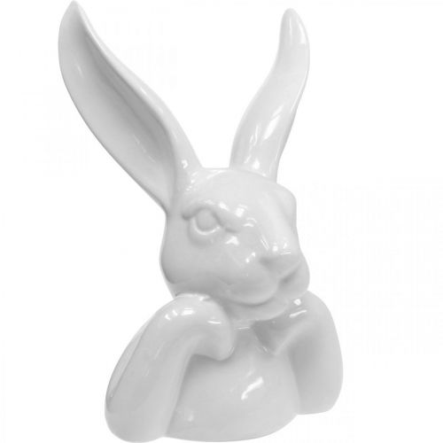 Deko Hase Weiß Keramikfigur Osterdeko | Floristik21