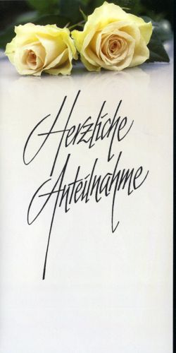 Floristik21.de Herzliche Anteilnahme Trauerkarte 5St