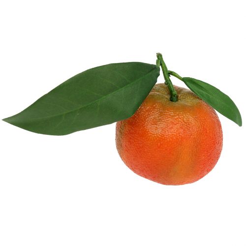 Künstliche Orange mit Blatt 4er Set Dekoration realistisch | Floristik21